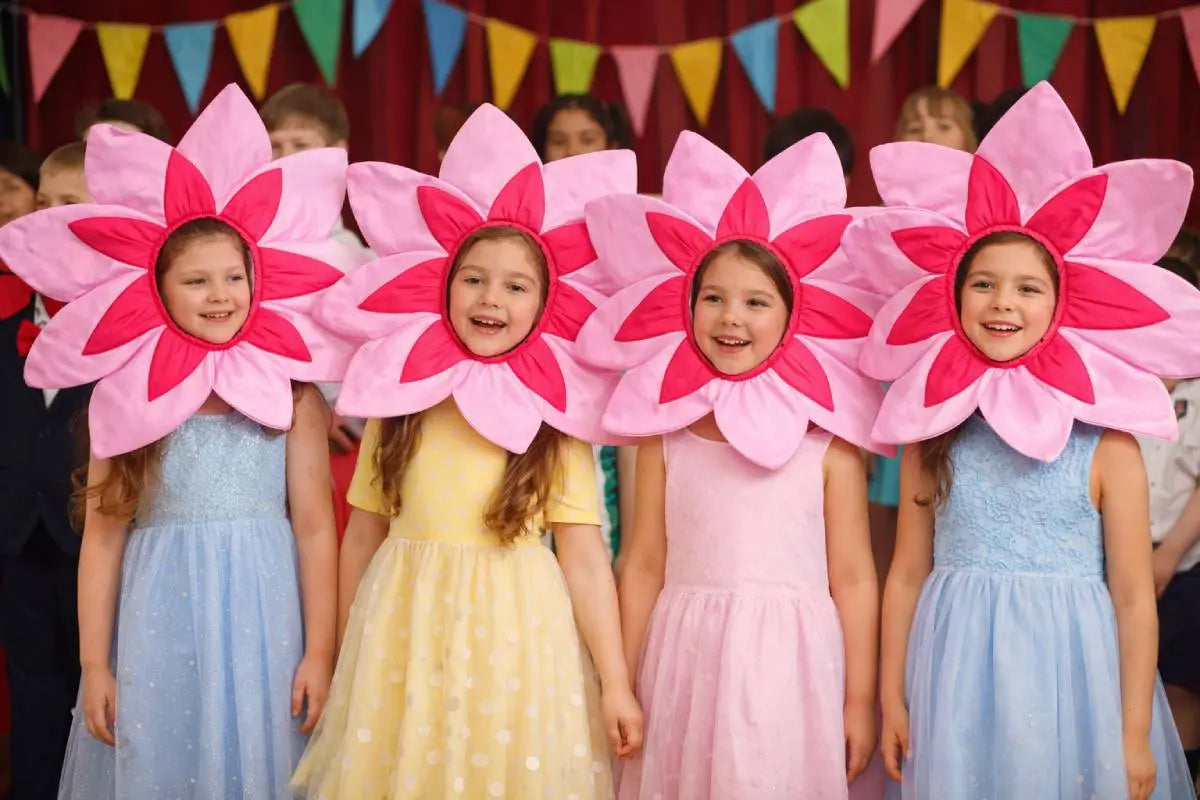 Fancydresswale Kids Pink Flower Cutout Headgear for Fancy Dress ...