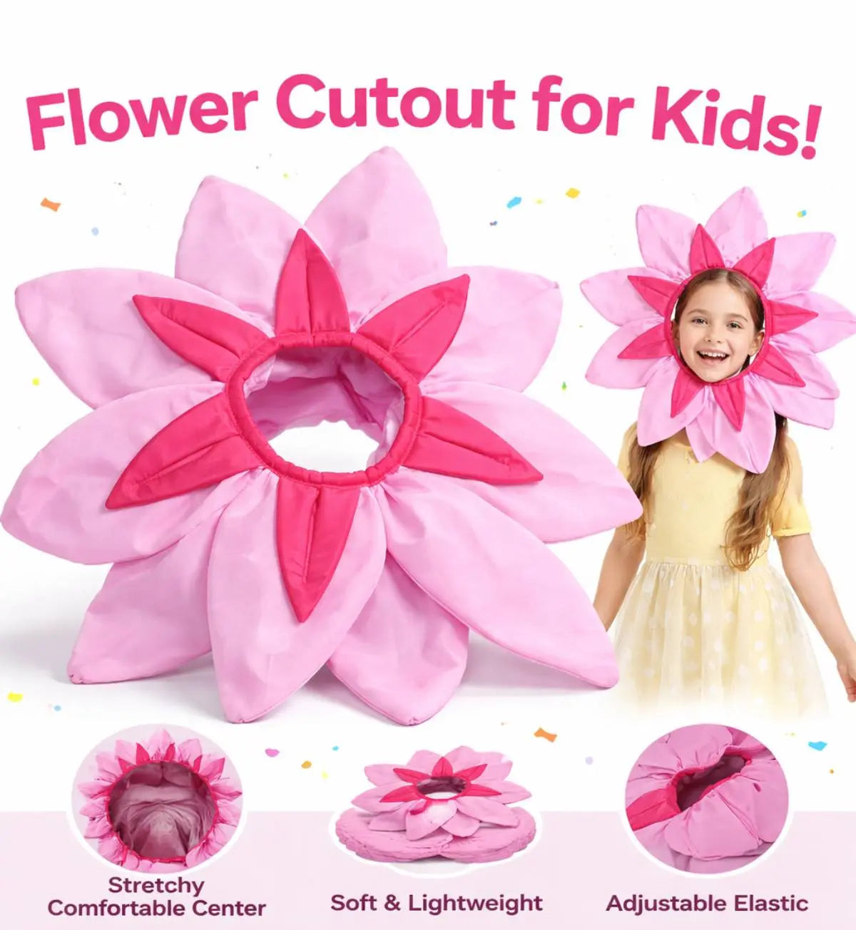 Fancydresswale Kids Pink Flower Cutout Headgear for Fancy Dress ...