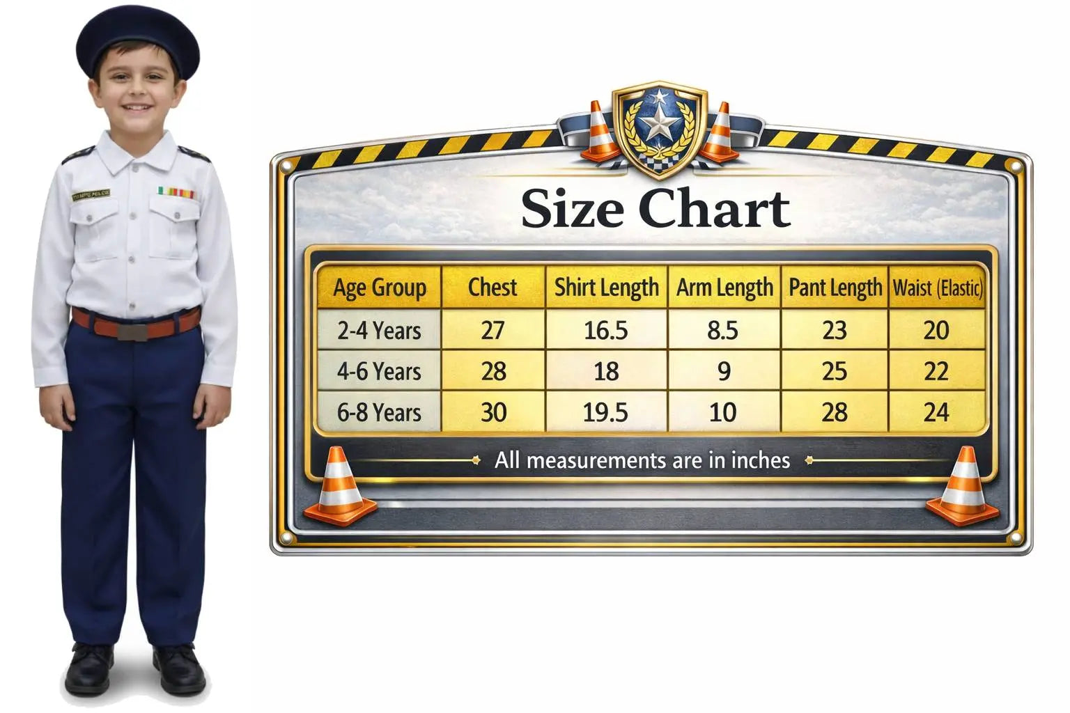 kids fancy dress Fancydresswale Kids Traffic Police Fancy Dress Costume ...