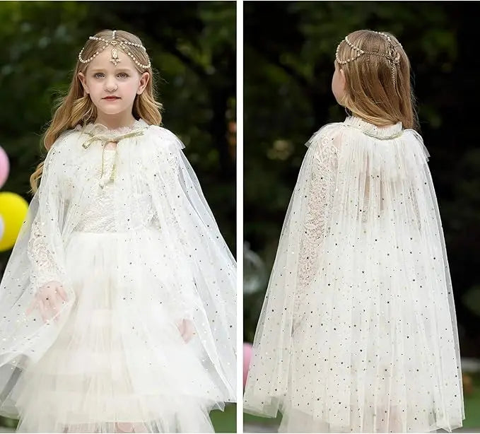 Fancydresswale Princess Cape for Girls – Colorful Sequin Cloak for ...