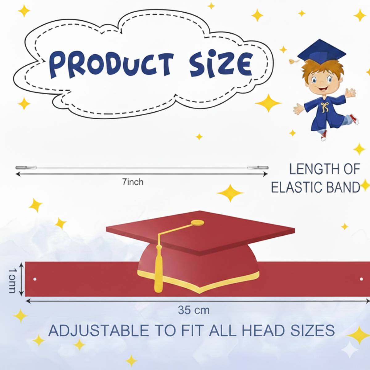 Fancydresswale Kids Paper Graduation Cap – Pack of 10 | Printed Tassel ...